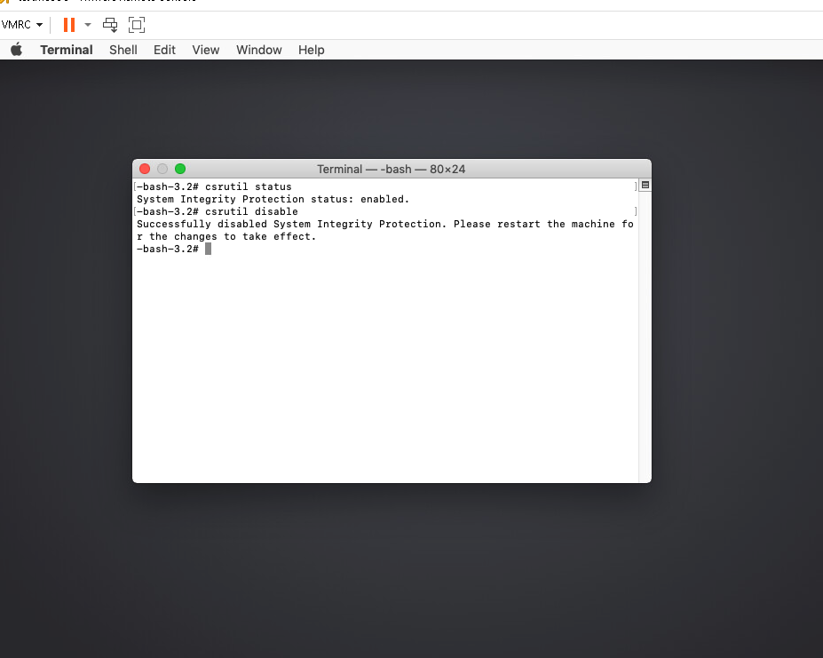 Enter Recovery Mode and/or Disable SIP on a MacOS VM – MacStadium